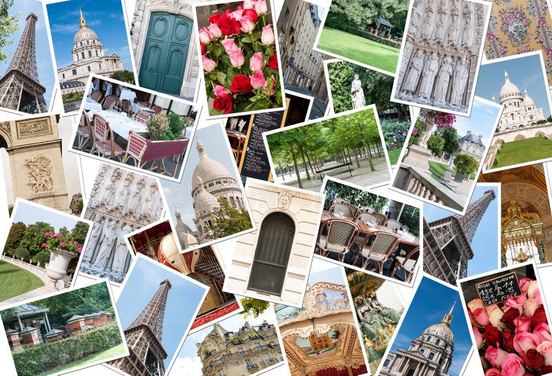 Paris Collage stock image. Image of collage, park, eiffel - 42072421