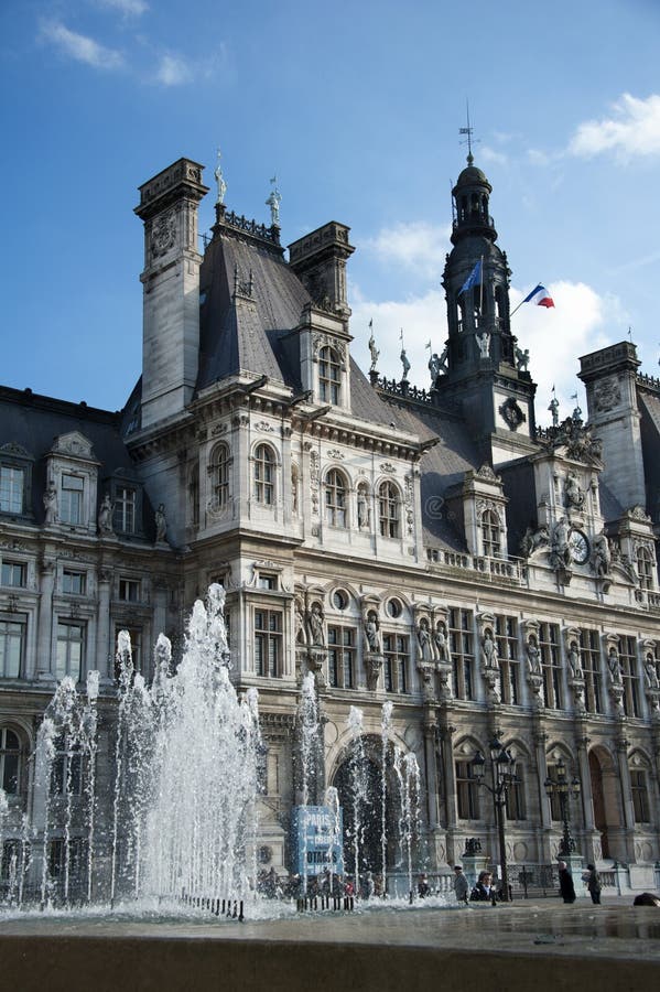 Paris - das Rathaus redaktionelles stockfoto. Bild von stadtbezirk ...