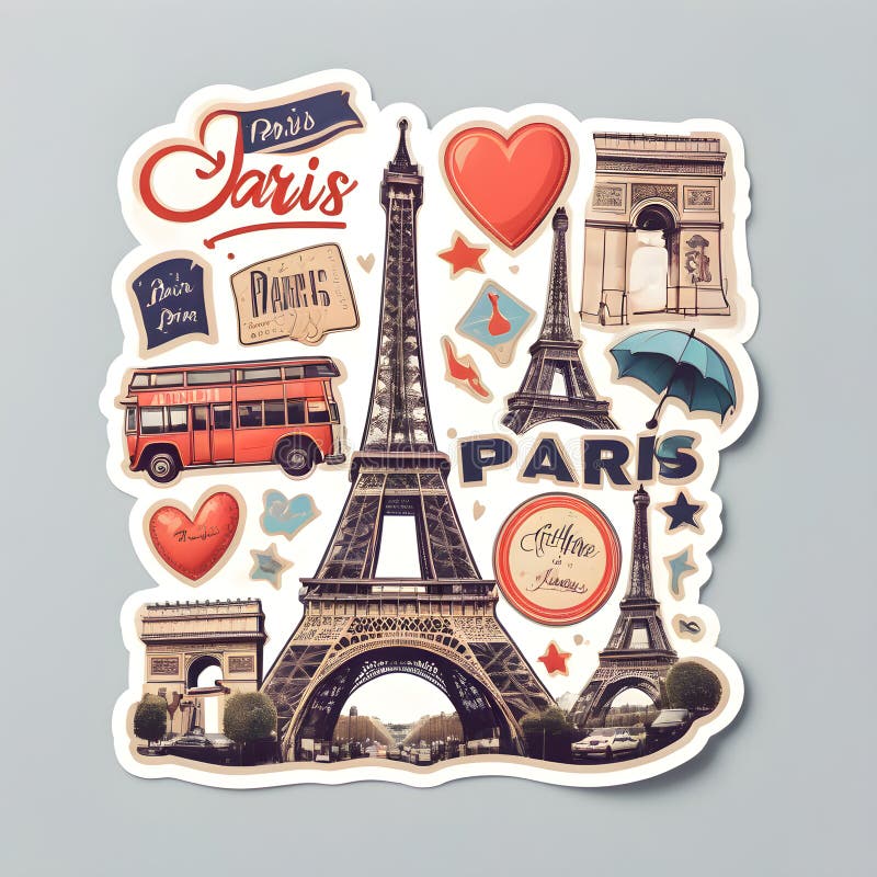 Paris design stock illustration. Illustration of travel - 312341442