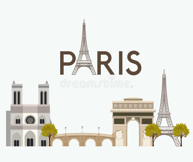 Paris design stock vector. Illustration of triomphe, france - 42221159