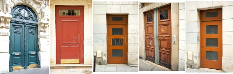 Paris door collection stock image. Image of france, collection - 34019277