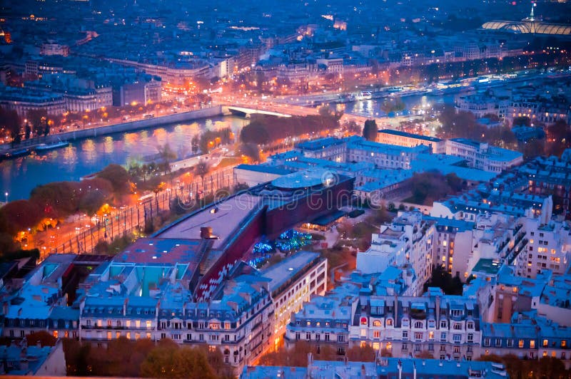 Paris at Dusk stock photo. Image of outdoor, roofs, tourism - 22466430