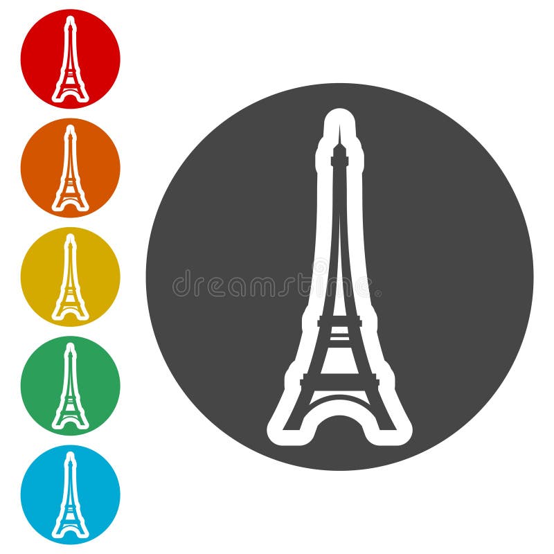 Paris Eiffel Tower Icon stock illustration. Illustration of graphic ...