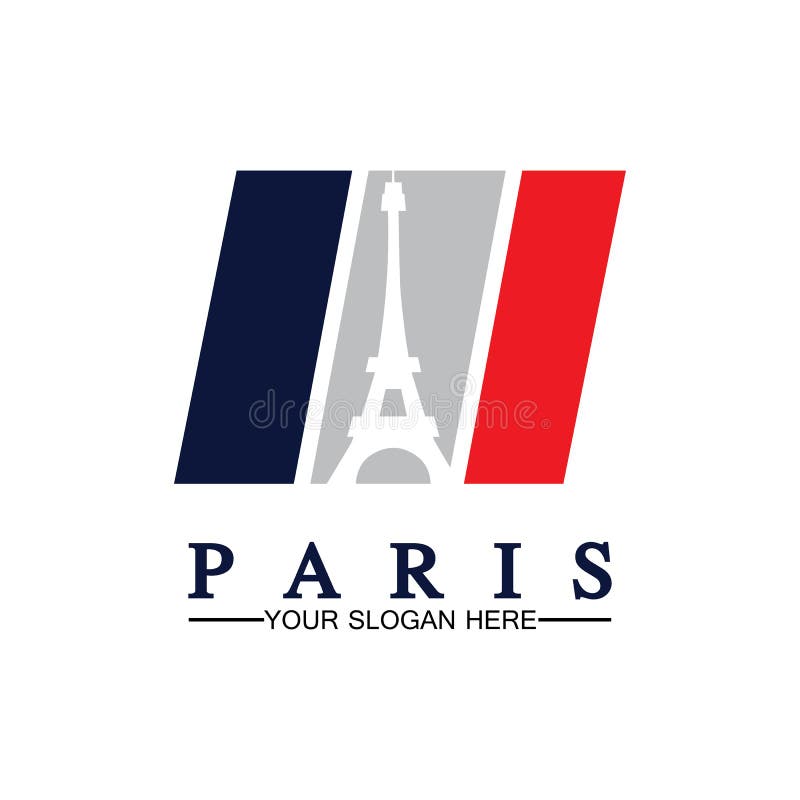 Paris and Eiffel Tower Logo Vector Icon Illustrator Design Template ...