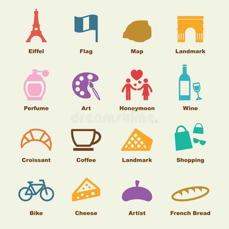 Paris elements stock vector. Illustration of europe, france - 59329978