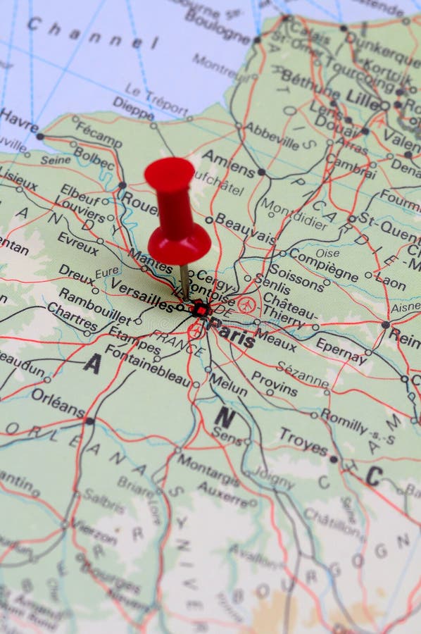Paris Map Pin stock photo. Image of pinpoint, paris, pushpin - 11792068