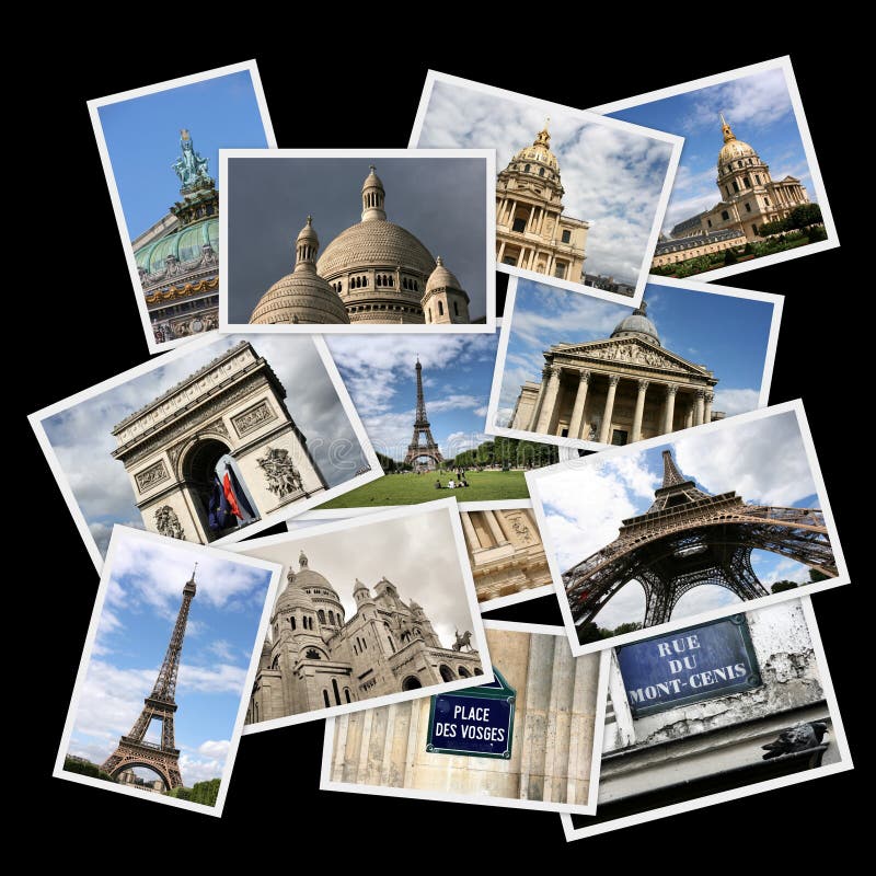 Collage de Frances photo stock. Image du trame, tourisme - 55715778