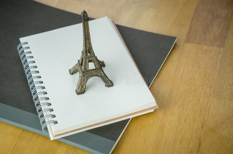 Paris France Diary Notebook, Travel Blogger Stock Photo - Image of ...