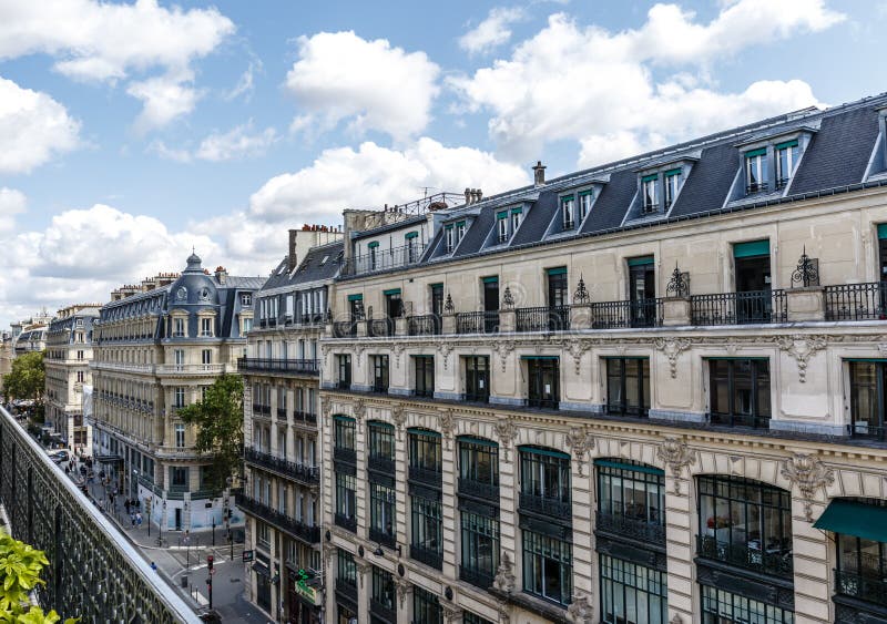 View at Parisian Apartment Buildings in the Center of Paris, France ...