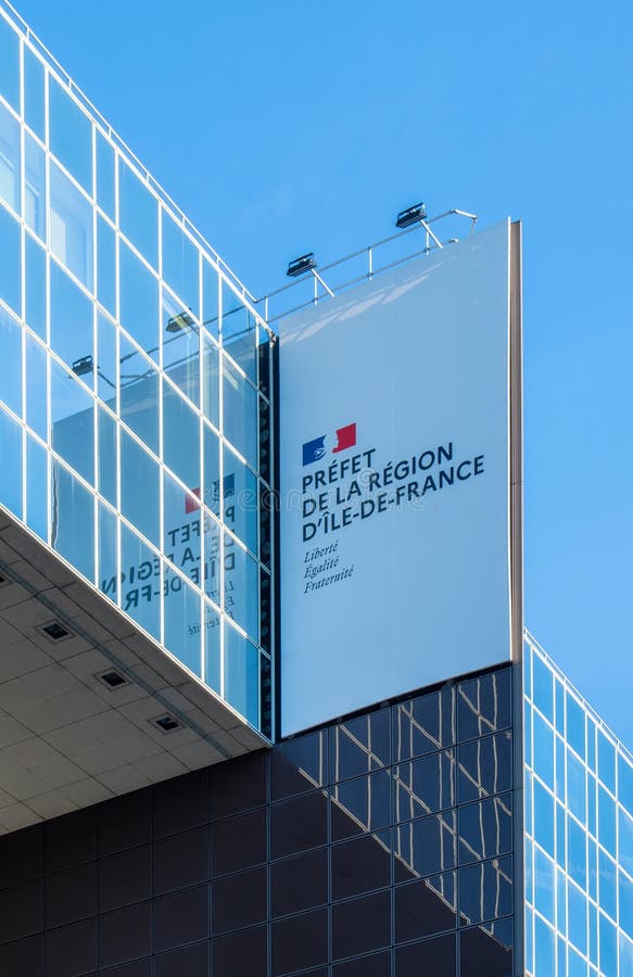 Paris, France - 12 17 2023 : the Facade of the Ile De France Prefecture ...