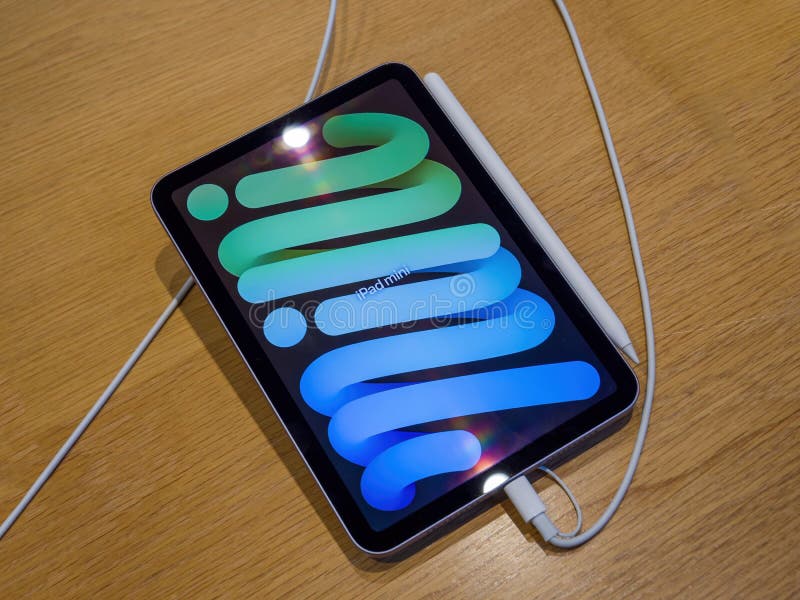 Rows of Multiple IPad Mini Pro Computer Tablets Computers Inside ...