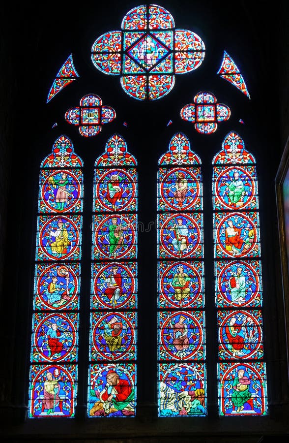 Beautiful Stained Glass Window Depicting The Resurrection Of Jesus