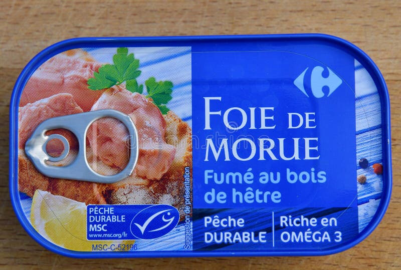 Paris , France - May 18 2020 : Smoked Cod Liver Can Editorial Image ...