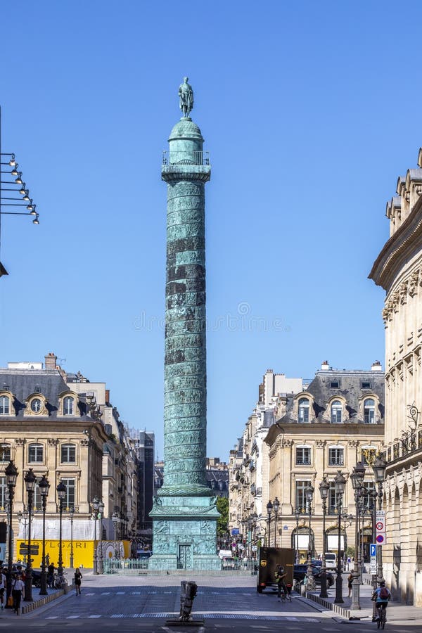 Vendome columns in Paris editorial stock image. Image of famous - 185759924