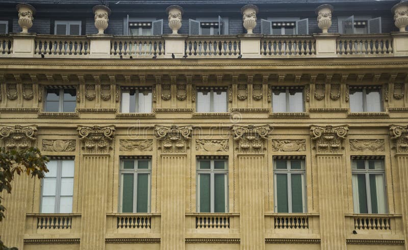 PARIS, FRANCE - 02 OCTOBER 2018: Full Frame Image of Building in Paris ...