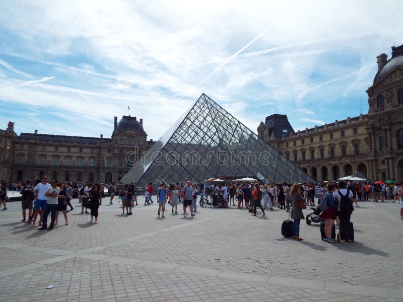 Paris, France - 08 10 2015: Outside the Louvre in Paris, France ...