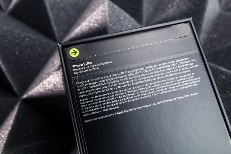 Rear Part of Apple Computers Iphone Smartphone Package with 13 Pro ...