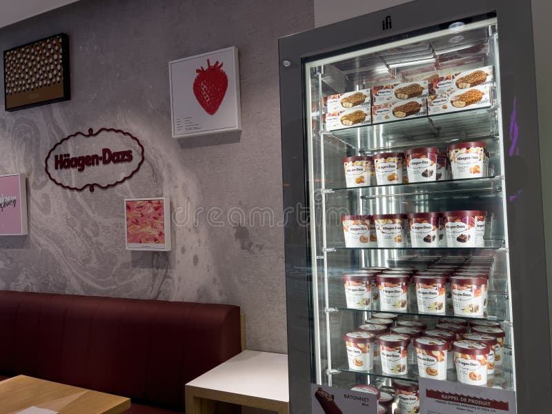 Fridge Full With Ice Cream Pots Haagen Dazs Editorial Stock Image Image Of Parlor Summer