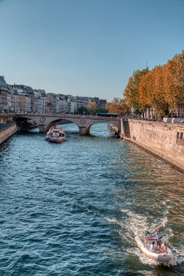 Paris, France - September 14, 2019: Nice View of the River Seine in ...