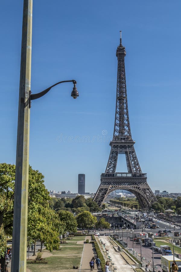 Panoramic View of the Eiffel Tower in Paris Editorial Photography ...