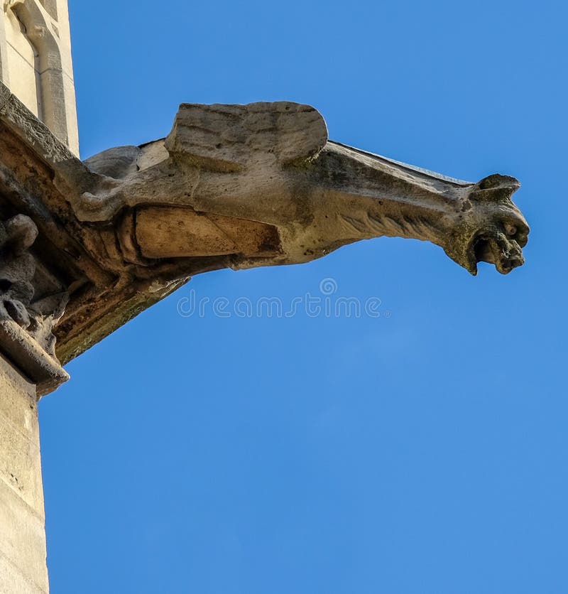 Gargoyles on the Side of a Building Stock Photo - Image of heritage ...