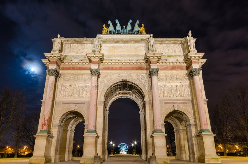 Paris Gate stock photo. Image of journey, night, gate - 48803250