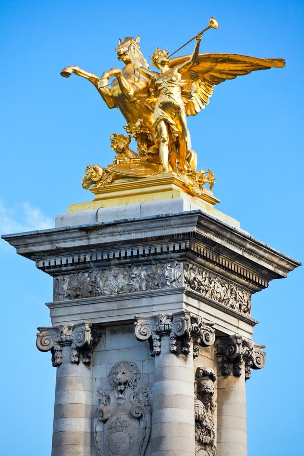 Paris stock photo. Image of outdoor, bridge, golden, france - 69571838