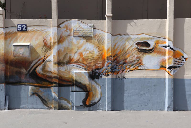 Paris Graffiti editorial image. Image of city, artist - 75718390