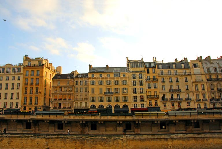Paris houses stock image. Image of architecture, seine - 1513701