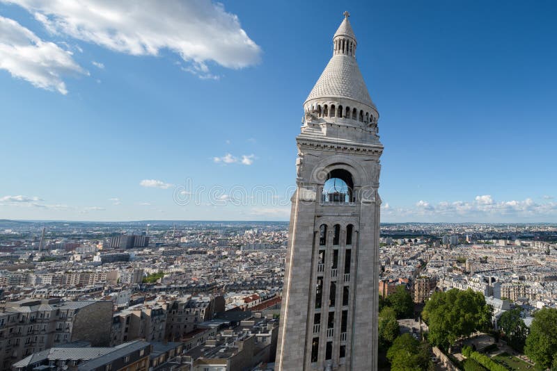 Paris Huge Aerial View from Montmatre Stock Photo - Image of landscape ...