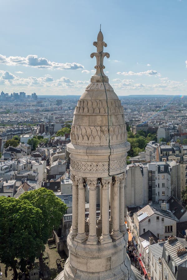 Paris Huge Aerial View from Montmatre Stock Photo - Image of landscape ...