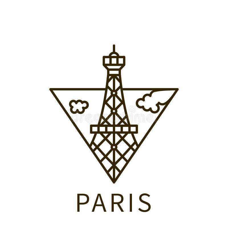 Triangle Eiffel Tower stock vector. Illustration of park - 41591326