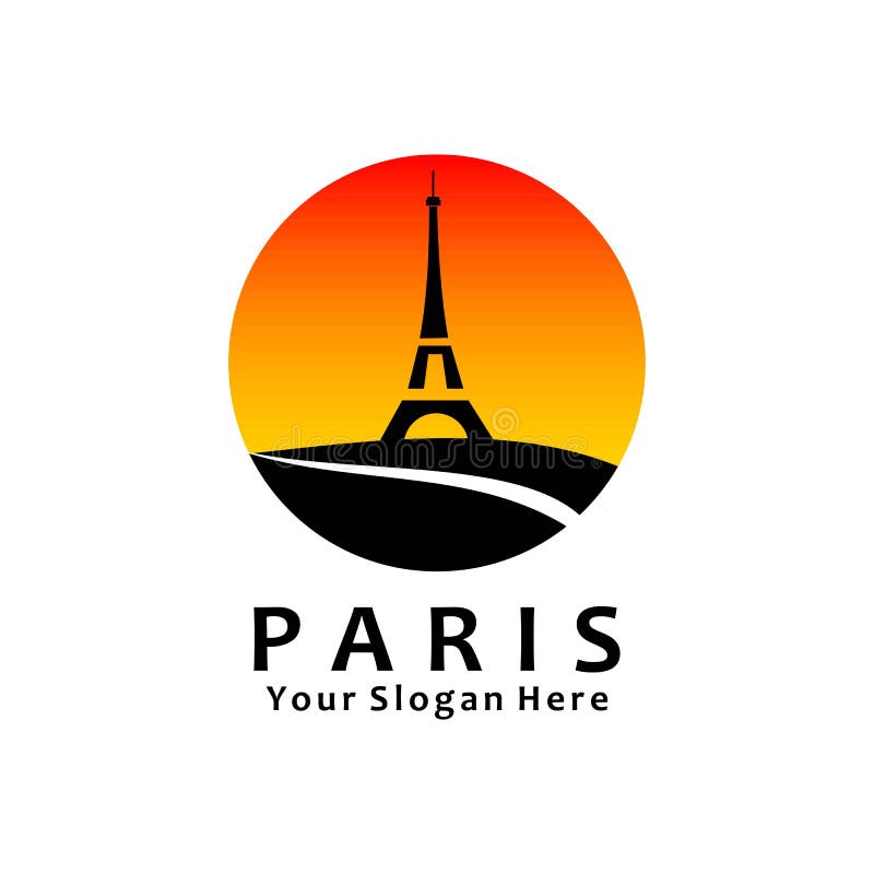 Paris Icon Logo Template Design Vector Illustration Stock Illustration ...