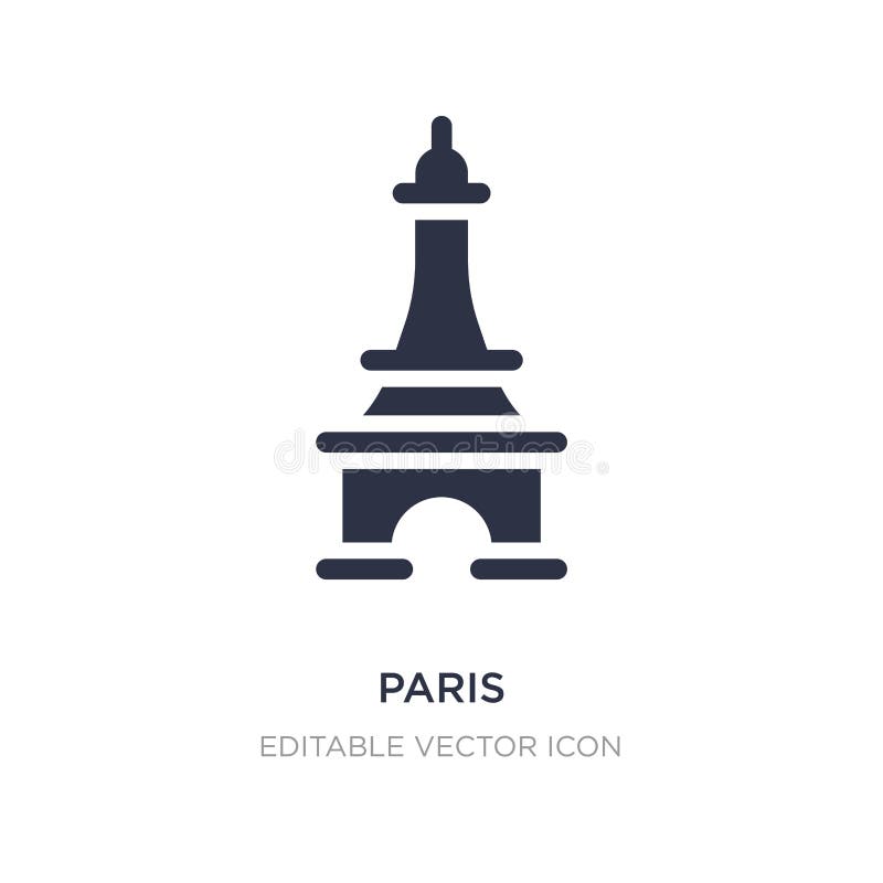 Paris Icon on White Background. Simple Element Illustration from Travel ...