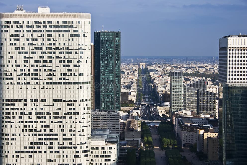 Paris la defense stock image. Image of defense, blue - 12625041
