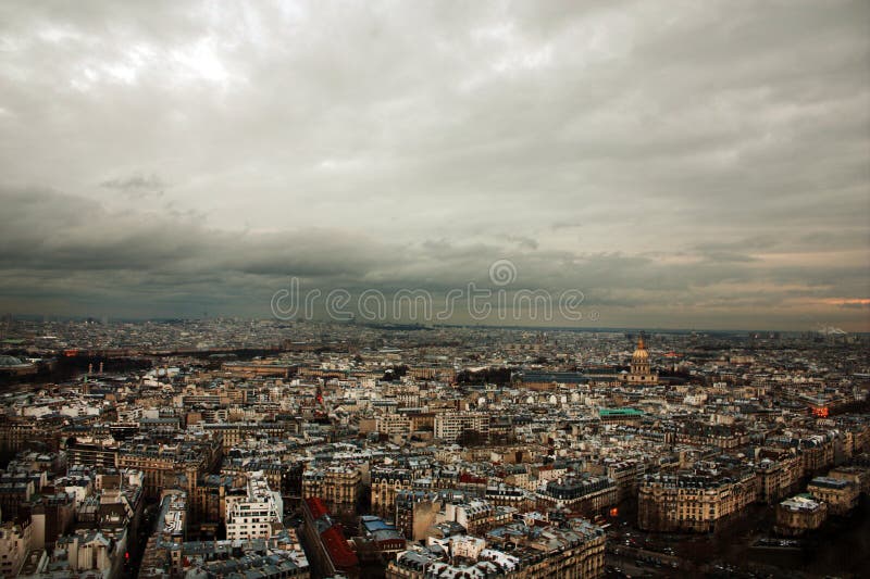 Paris Landscape - Cityscape for Eiffel Tower Stock Photo - Image of ...