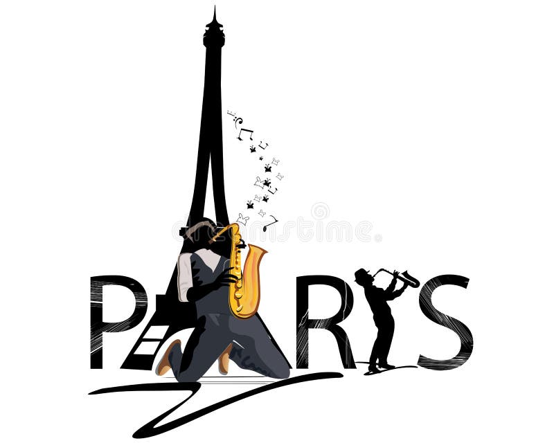 Paris Lettering with Eiffel Tower. Stock Vector - Illustration of ...