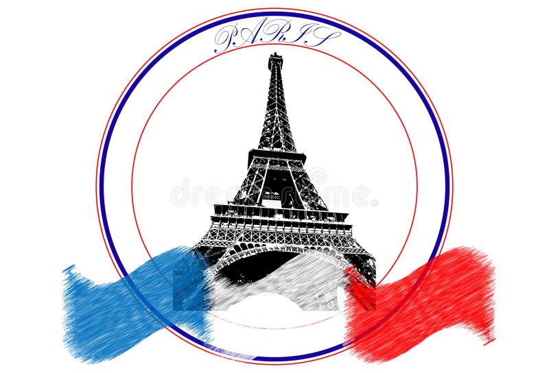 Paris logo stock vector. Illustration of sticker, typical - 19827040