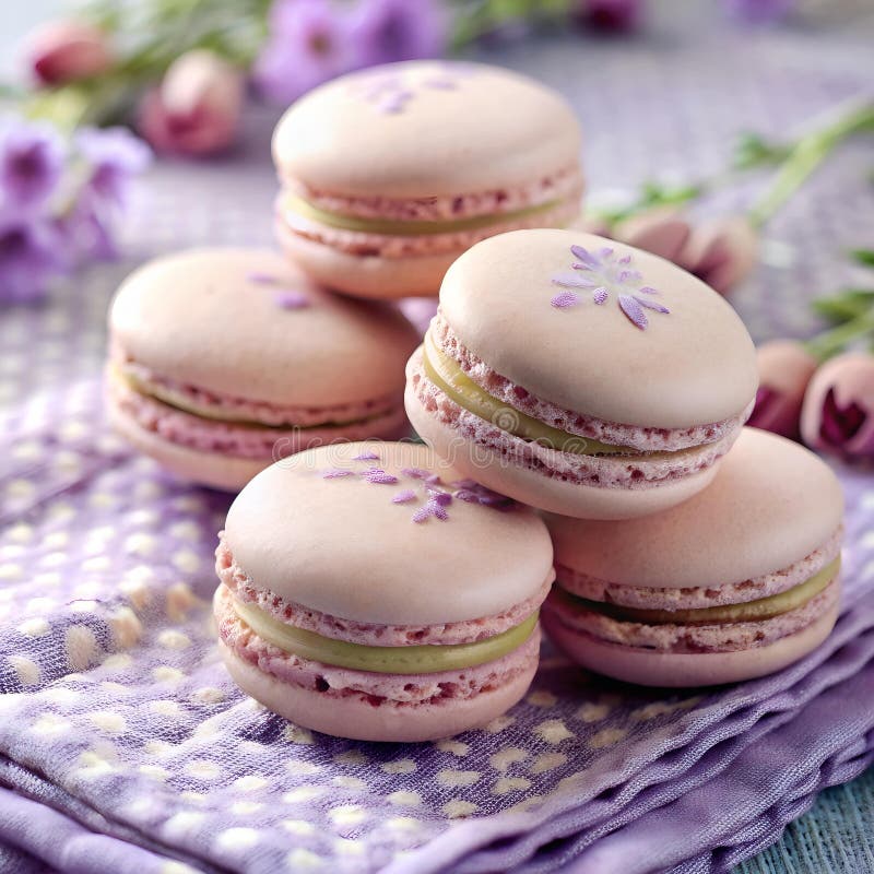 From Paris with Love: Exquisite French Macarons Stock Illustration ...