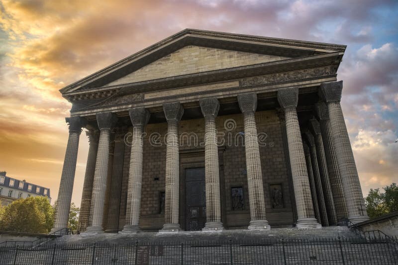 Paris, the Madeleine Church Stock Photo - Image of building, cityscape ...
