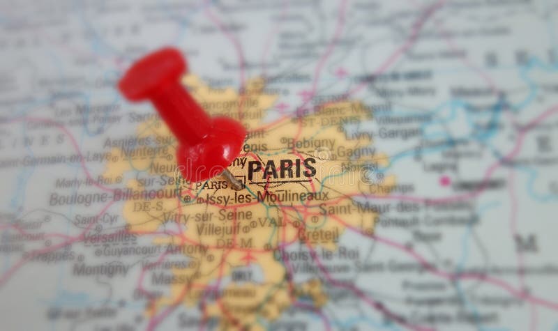 Paris map stock photo. Image of trip, location, look - 35628516