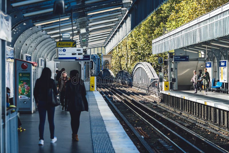 Paris Metro, France editorial stock photo. Image of europe - 145282808