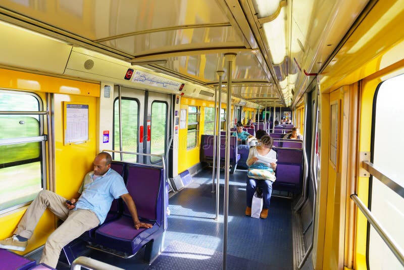 Paris Metropolitain train editorial photo. Image of transportation ...