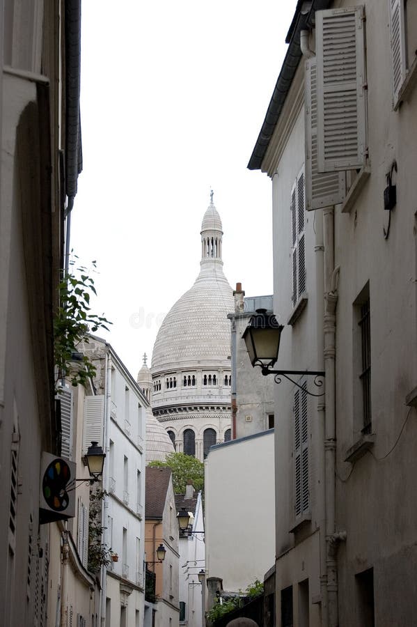 Paris Montmartre Street stock photo. Image of sacre, street - 4063246