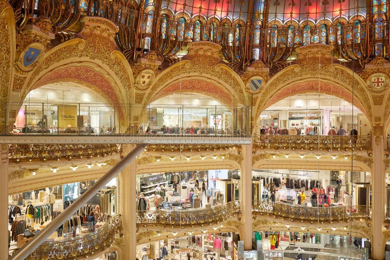458 Galeries Lafayette Interior Paris Stock Photos - Free & Royalty ...
