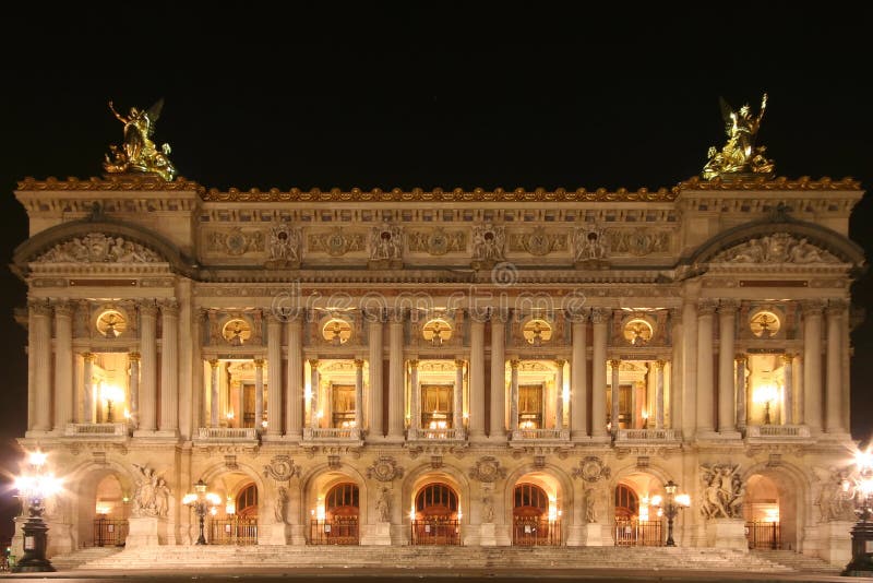 Paris-Oper stockbild. Bild von nacht, berühmt, denkmal - 1046375