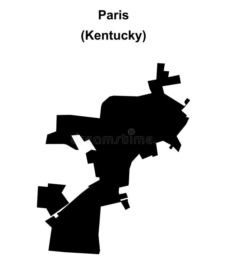 Paris outline map stock vector. Illustration of city - 357330434