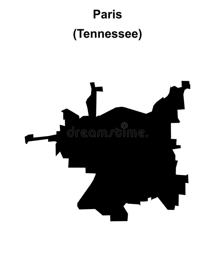 Paris outline map stock vector. Illustration of shape - 357536423