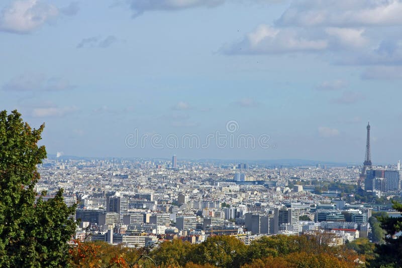 Paris, Panoramic View (Landscape), France Stock Photo - Image of ...