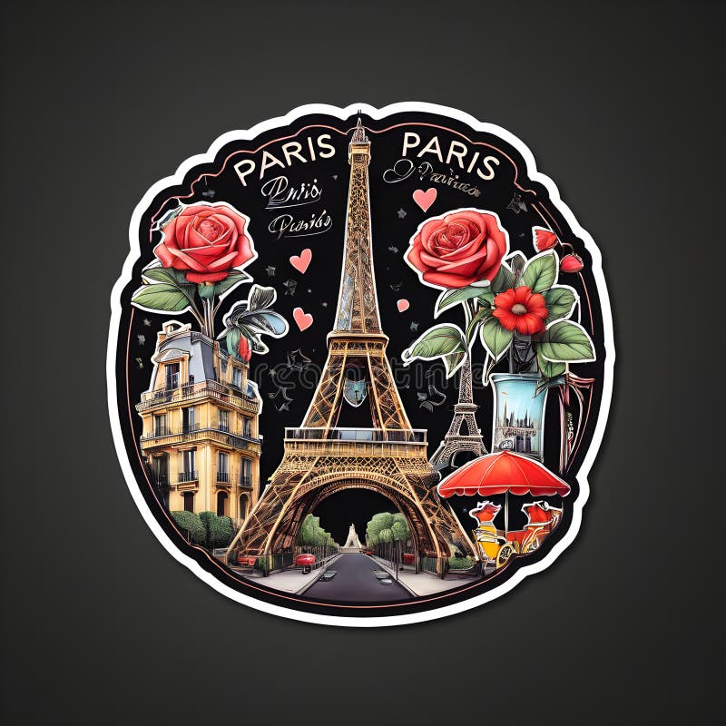 Paris stock illustration. Illustration of font, france - 312342359